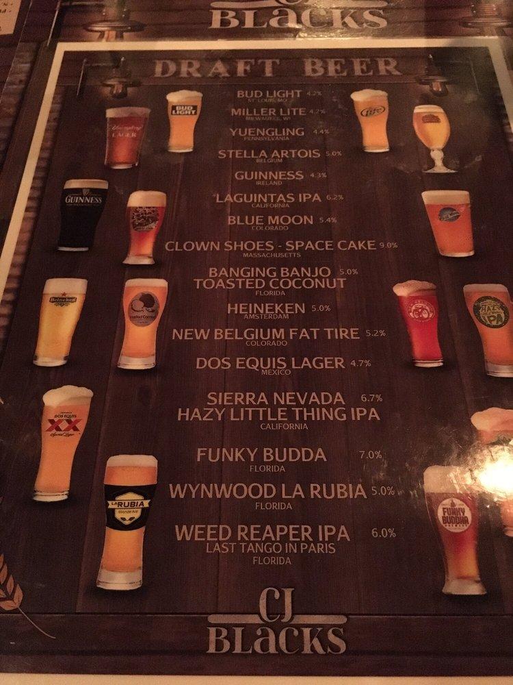 Menu at CJ Blacks Restaurant & Bar, Davie