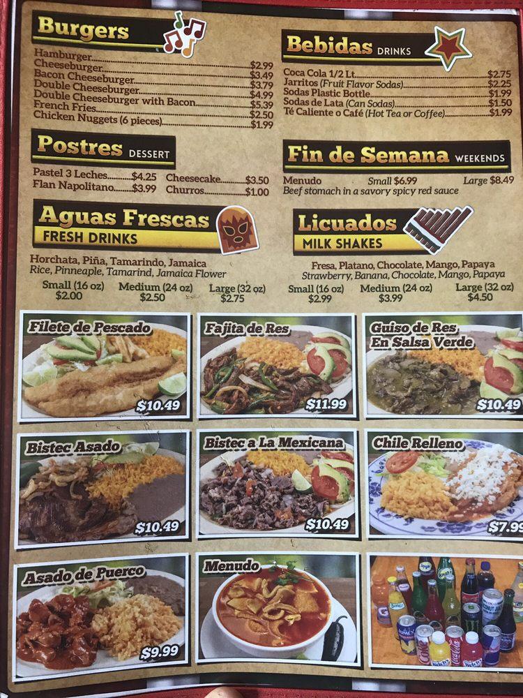 Menu at Tortas Y Tacos Michoacan restaurant, Irving, E Irving Blvd