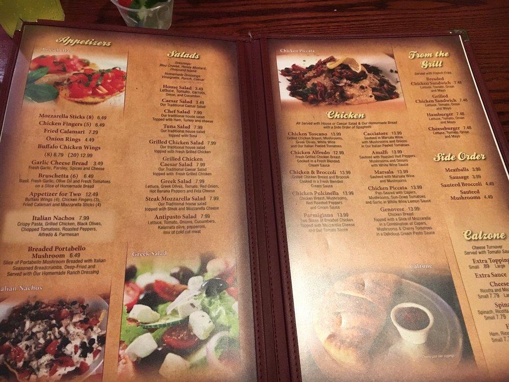 Menu at Amalfi's Pizza Italian Restaurant, Statesville, Old Wilkesboro Rd