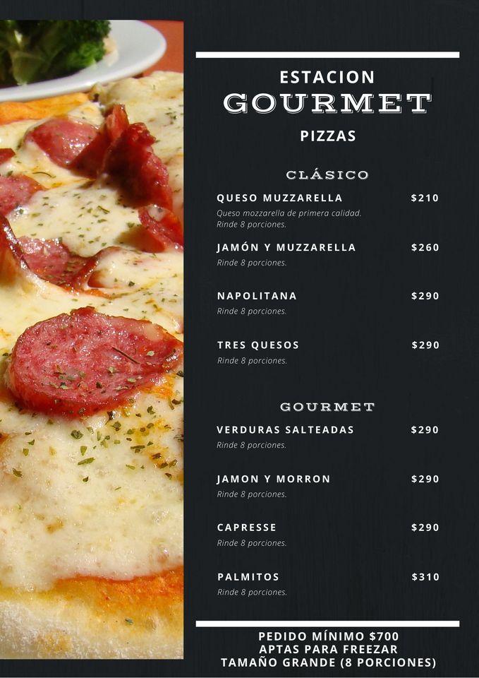 Menu at Estación Gourmet restaurant, Argentina