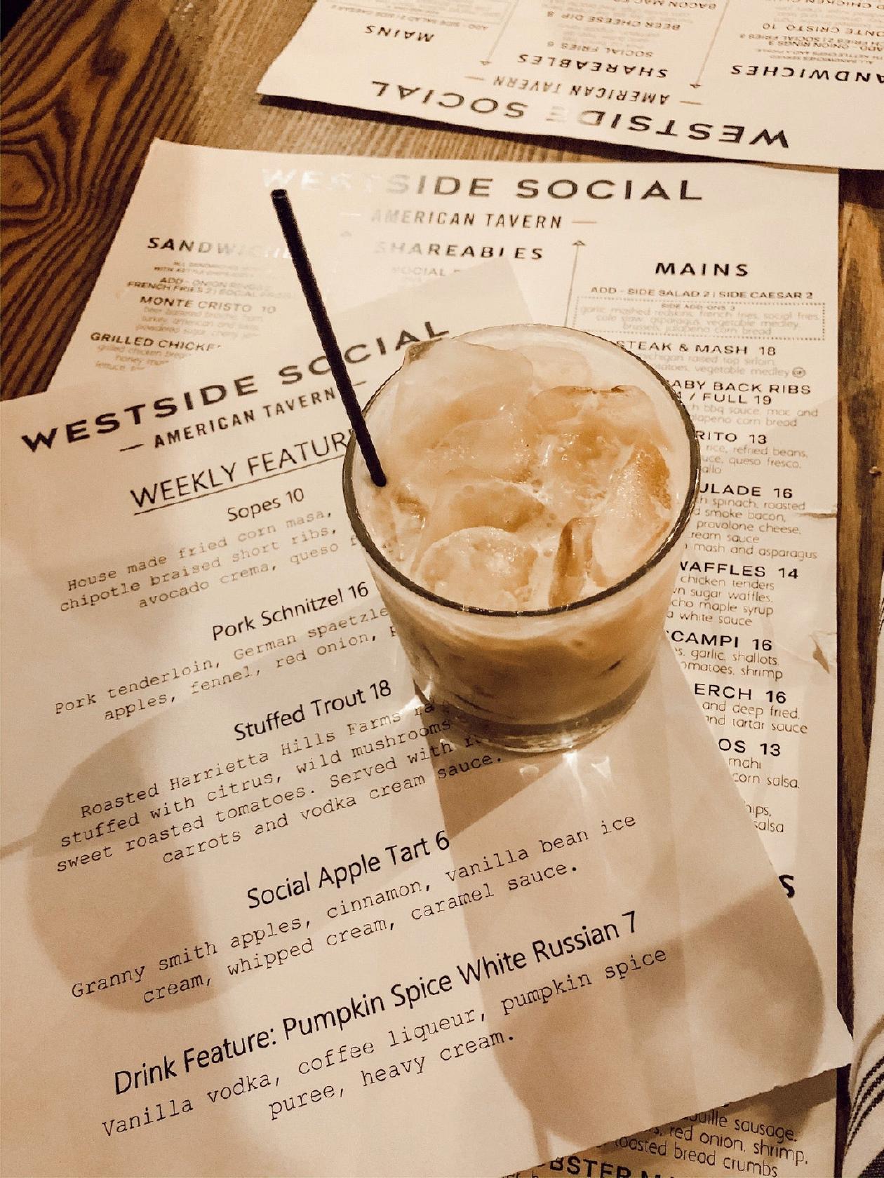 Menu at Westside Social pub & bar, Grand Rapids