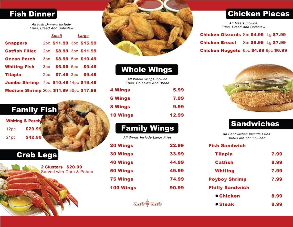 Menu at Snappers Fish & Chicken & Romeos pizza restaurant, Jonesboro