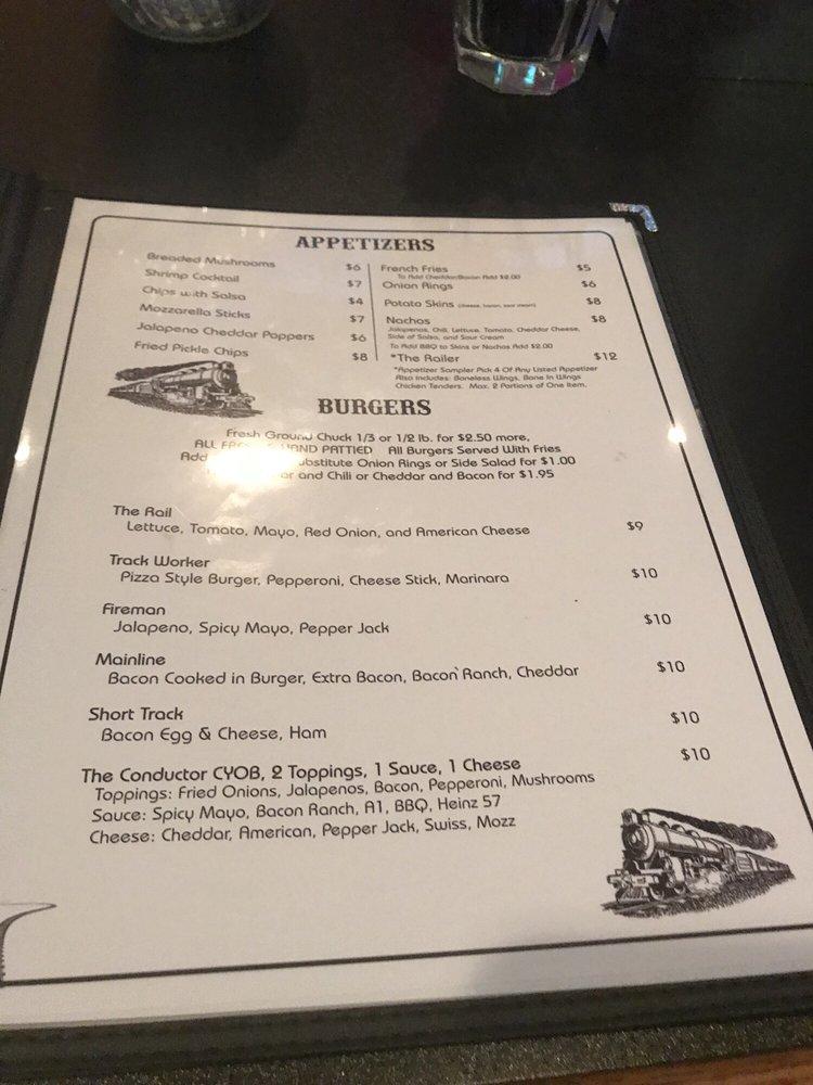 Menu at The Rail Bar & Grille, Covington