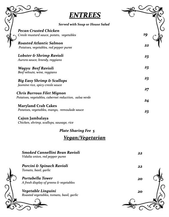 Menu at CF Food Kitchen restaurant, Los Angeles