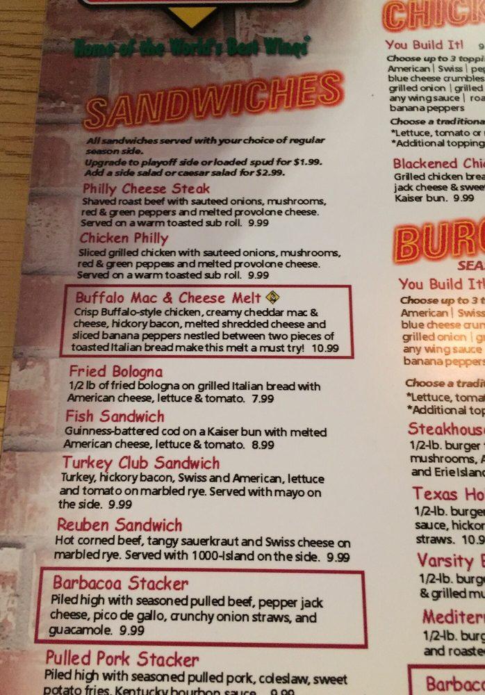 Menu at Cleats Club Seat Grille Old Brooklyn, Cleveland, Jennings Rd