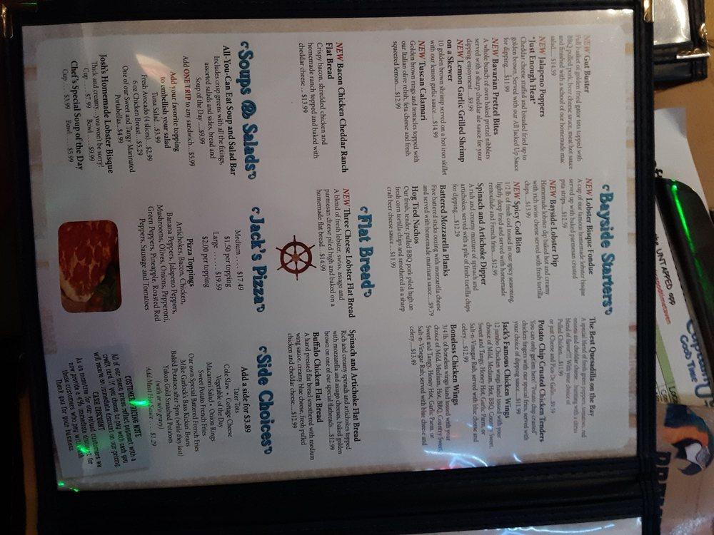 Menu at Captain Jack's Goodtime Tavern pizzeria, Sodus Point