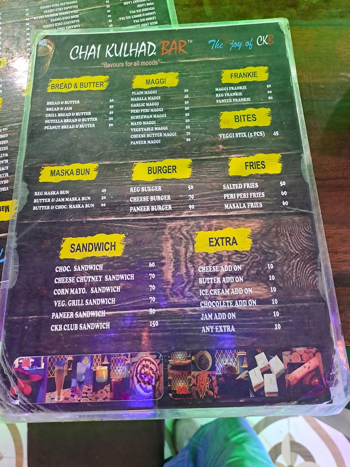 Menu at Chai Kulhad Bar Barauli Gopalganj, Barauli, Thana Road Barauli