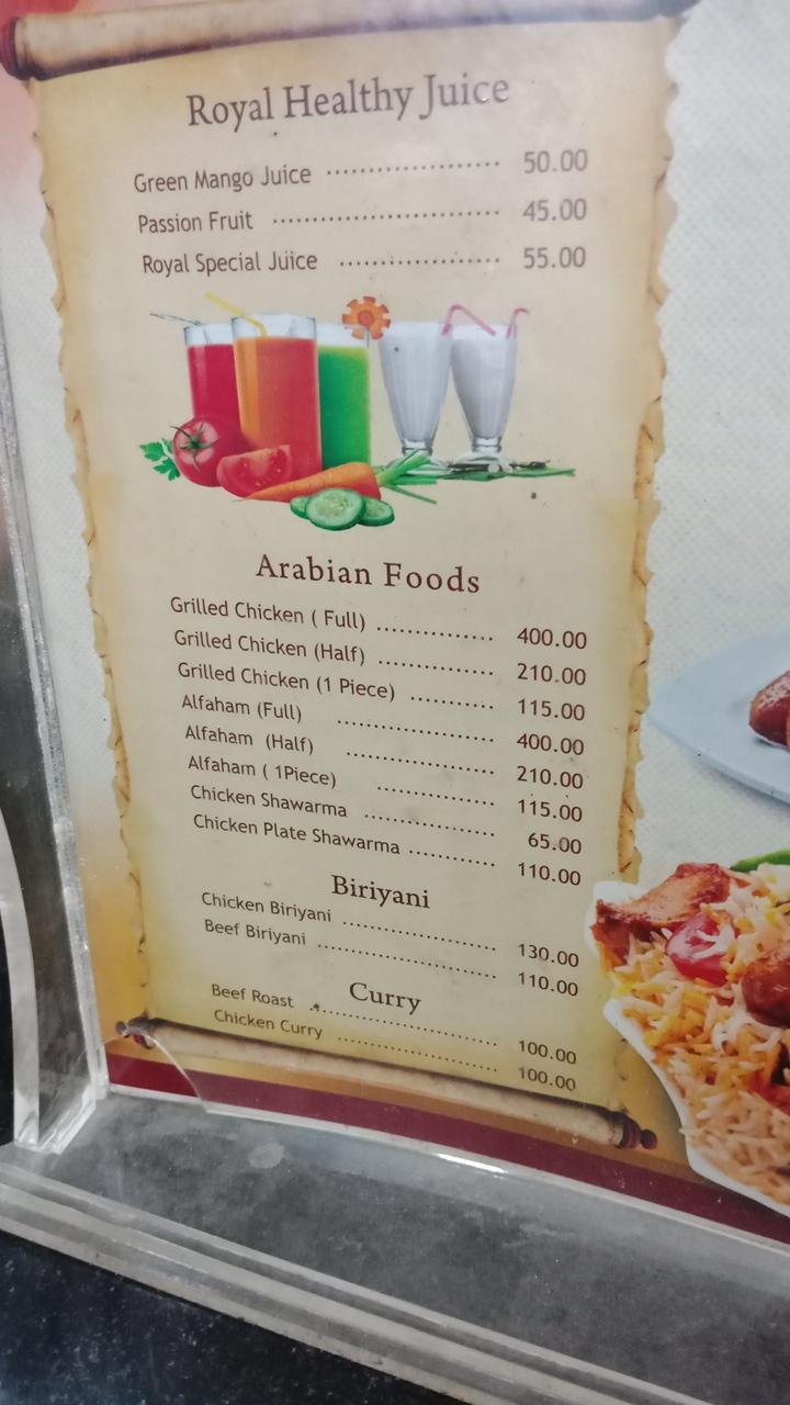 Menu at Royal Sweets, Perumbavoor, Perumbavoor Puthencruz Rd