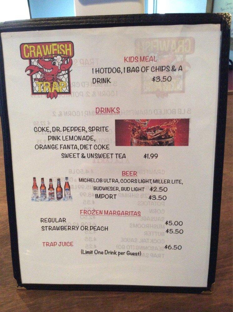 The Crawfish Trap, Ruston - Restaurant menu, prices and reviews