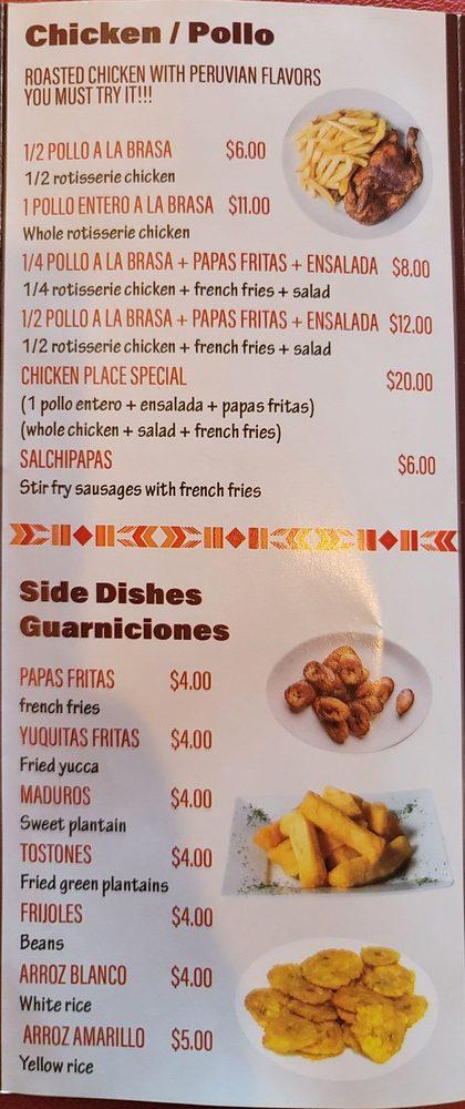 Menu at Chicken Place restaurant, Medford, NY-112