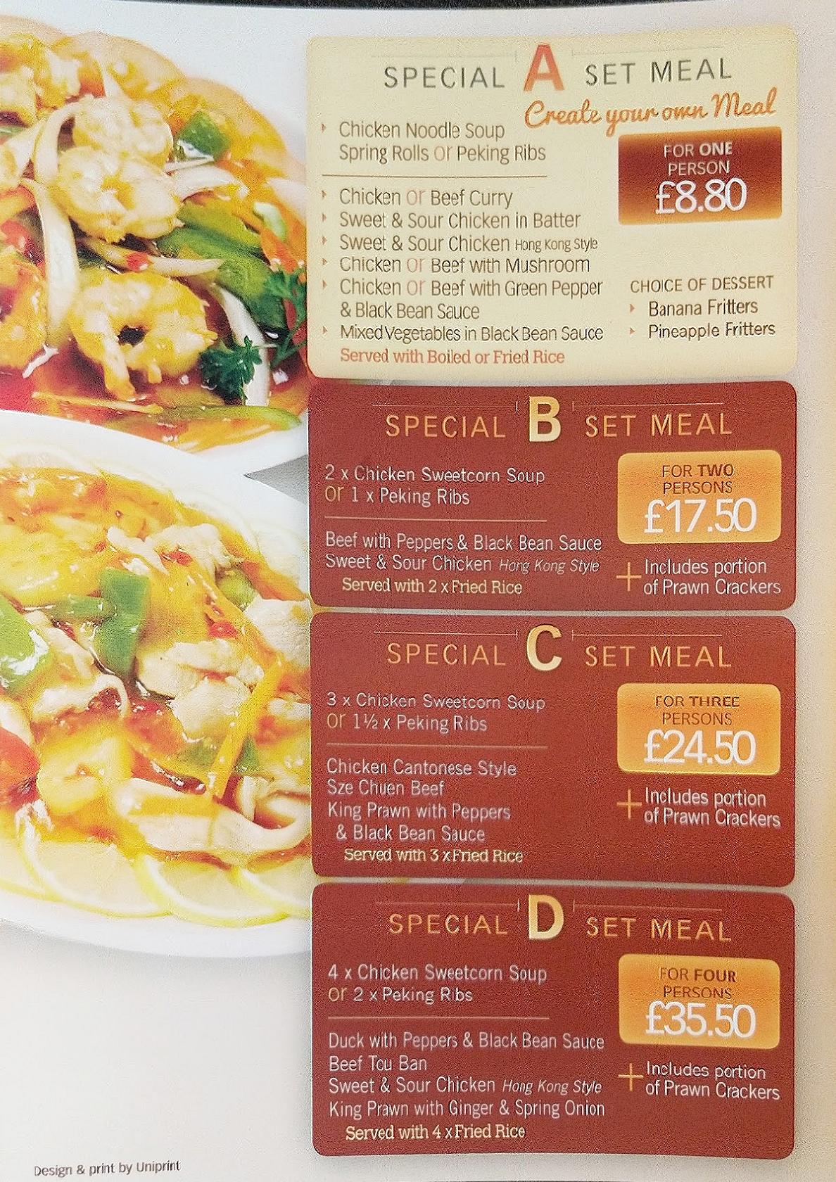 Menu at Cuisine Kitchen fast food, Linlithgow