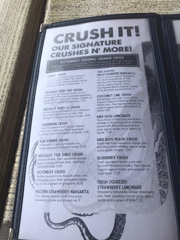 Menu at Chix on the Beach pub & bar, Virginia Beach