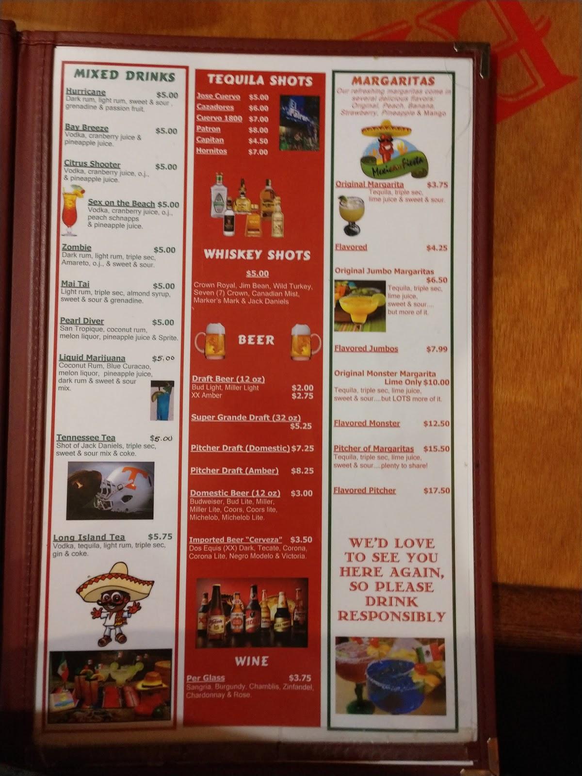 Menu at El Patron pub & bar, Rockwood