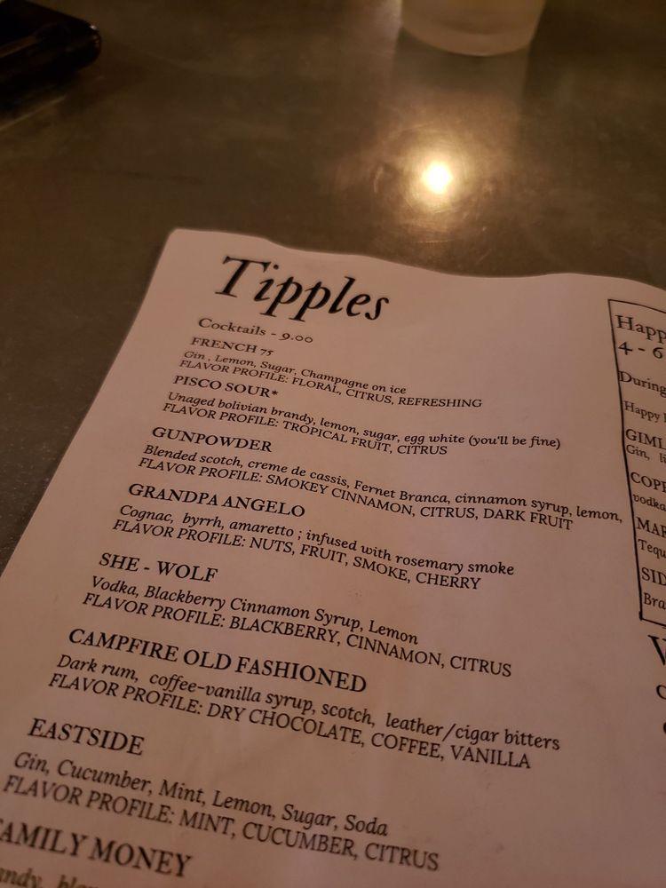 Menu at Proof pub & bar, De Pere