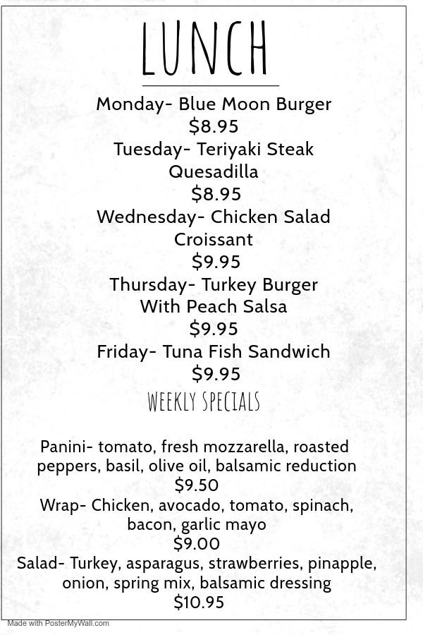 Menu at Ringers Roost pub & bar, Allentown