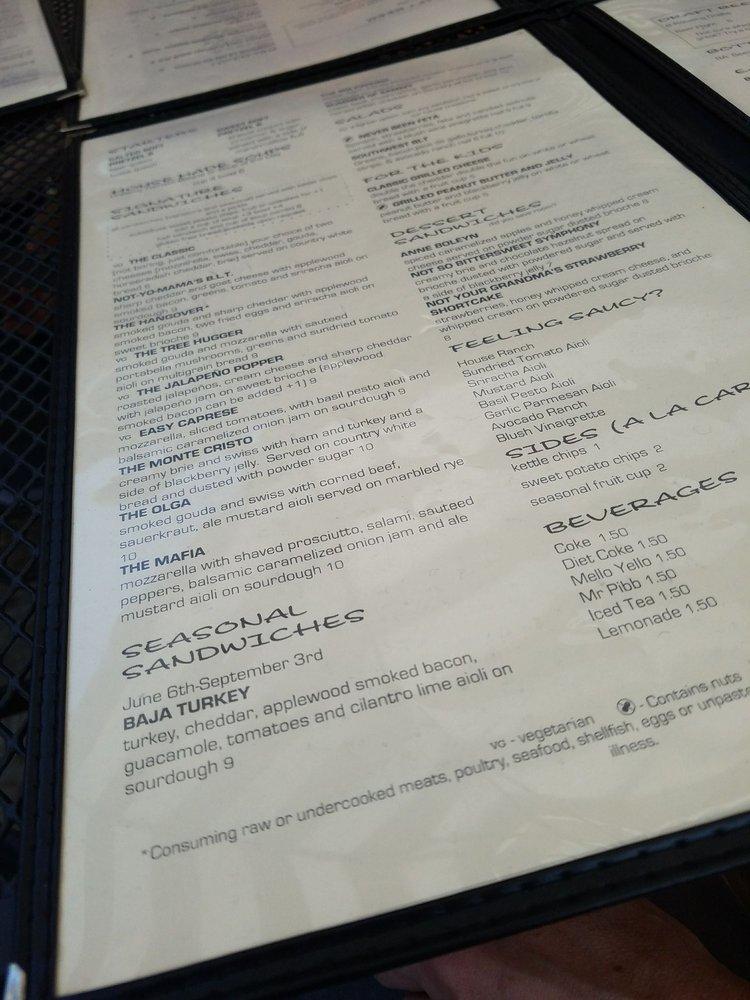 Menu at The Wheel Barrel, Topeka