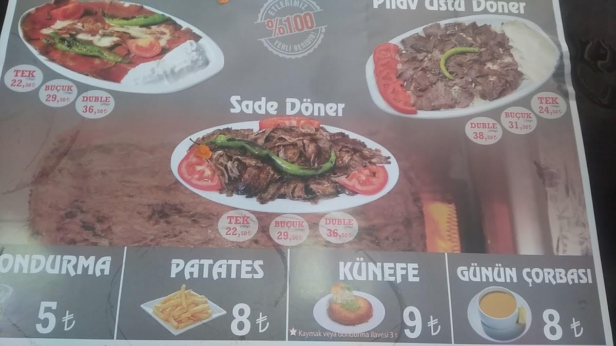 Menu at Ala Döner, Izmir