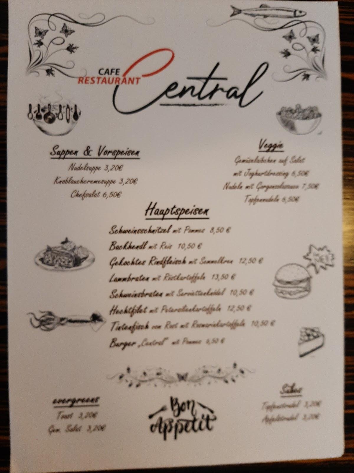 Speisekarte von Restaurant Central, Neudau