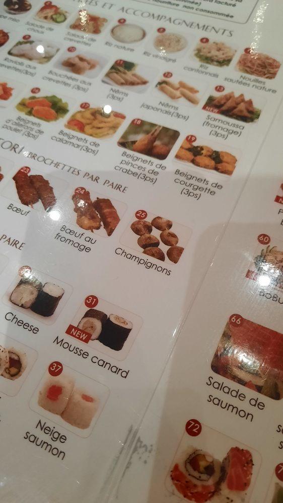 Menu at Chez Zhou restaurant, Longjumeau, 32 Rue Maurice
