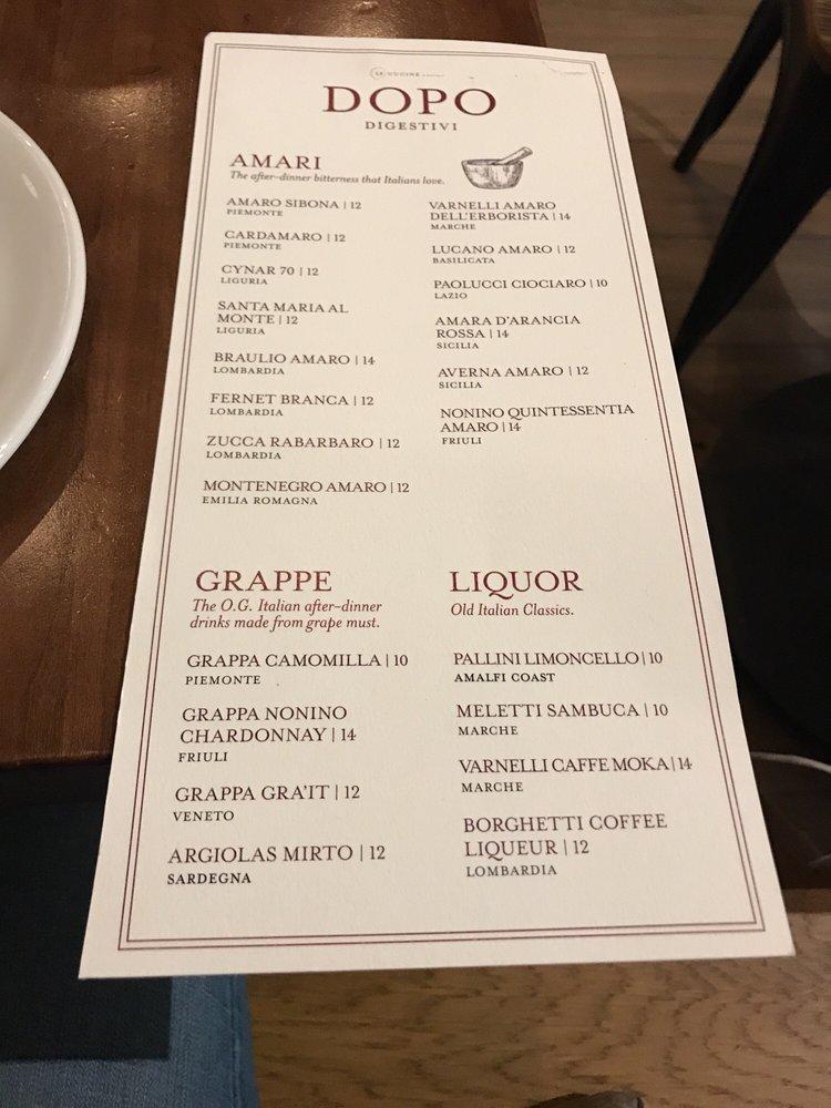 Menu at Il Pesce Cucina at Eataly L.A. restaurant, Los Angeles