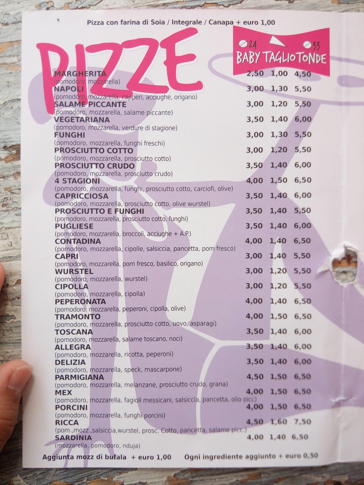 Menu da La Pizzaiola di hope Srls pizzeria, Rosignano Solvay