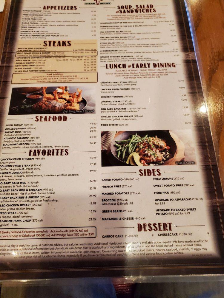 Menu at Saltgrass Steak House steakhouse, Omaha