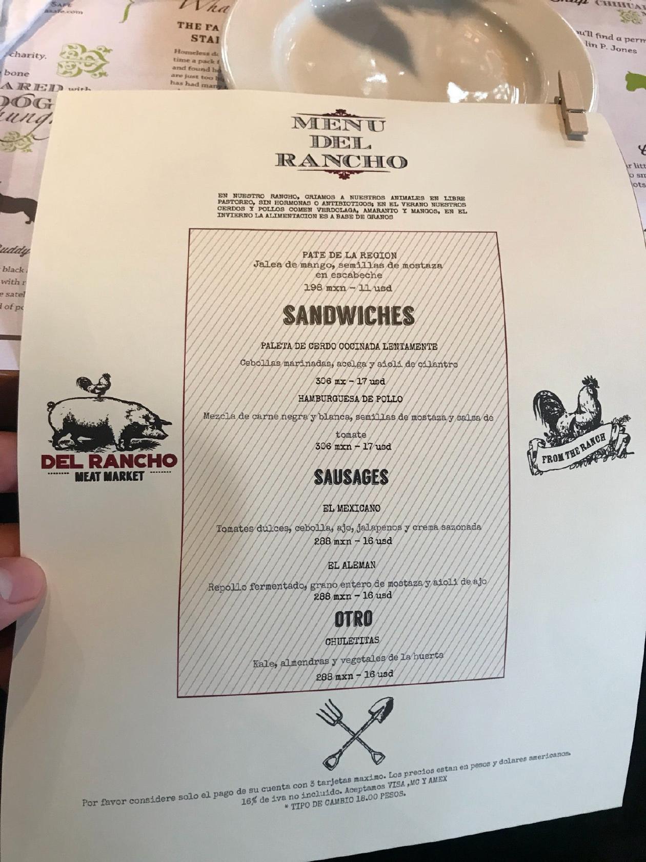 Menu at Flora Farms pizzeria, San José del Cabo, Carretera ...