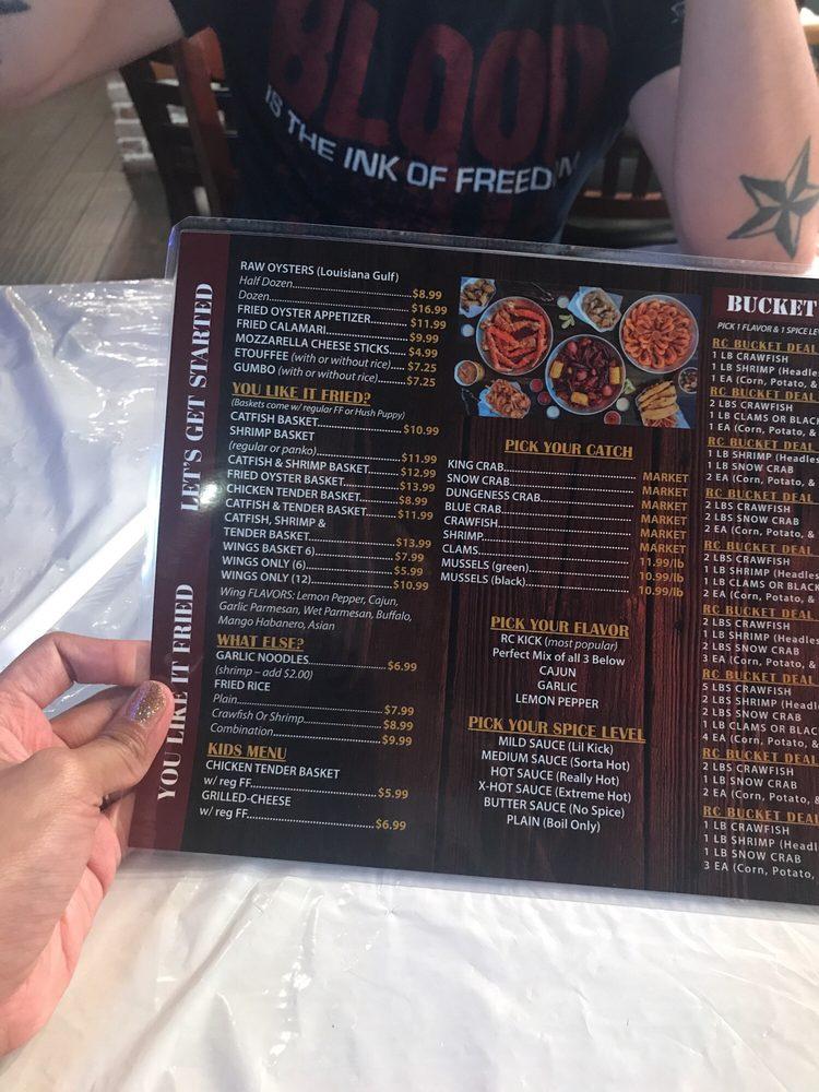 Menu at Red Claws Crab Shack pub & bar, Dallas