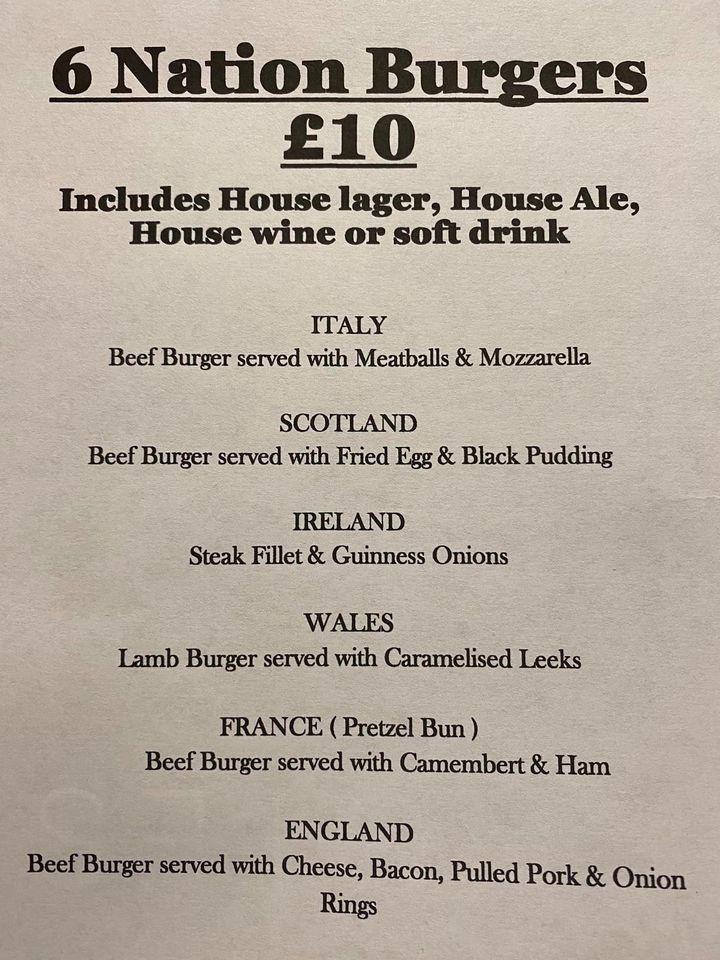 Menu at The Fox Inn Hanwell pub & bar, London, Green Ln