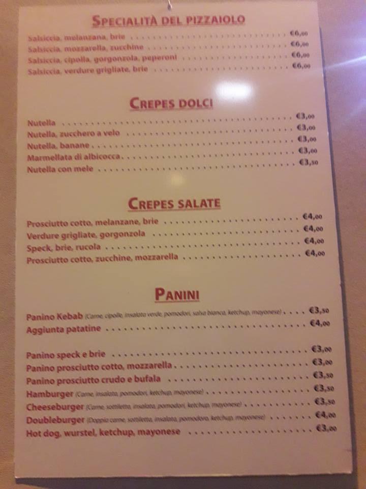 Menu at Ali Baba Savona restaurant, Savona