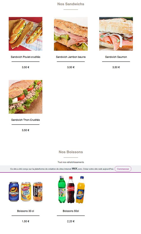Menu at Boulangerie Saint Louis, Paris, 80 Rue Saint-Louis en l'Île