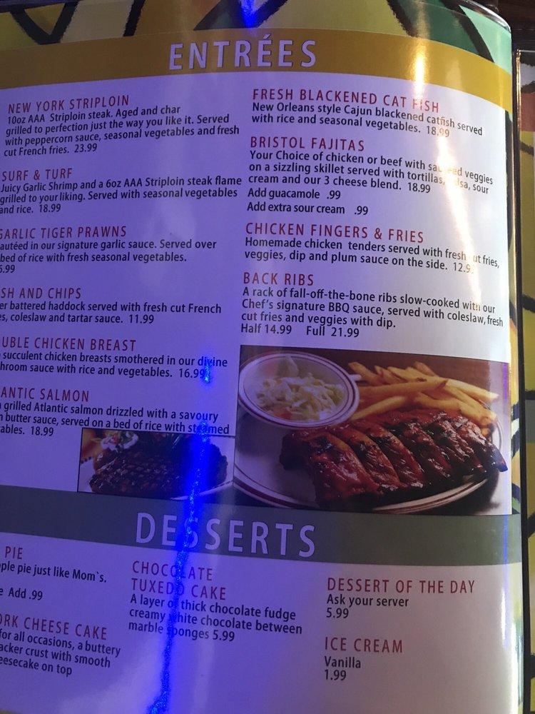 Menu at Bristol Bar and Grill Mississauga, Mississauga