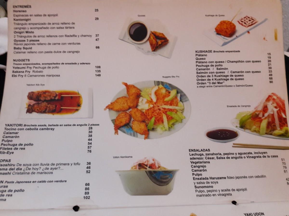 Menu at Damoro Dushi & Teppan restaurant, Mexico City