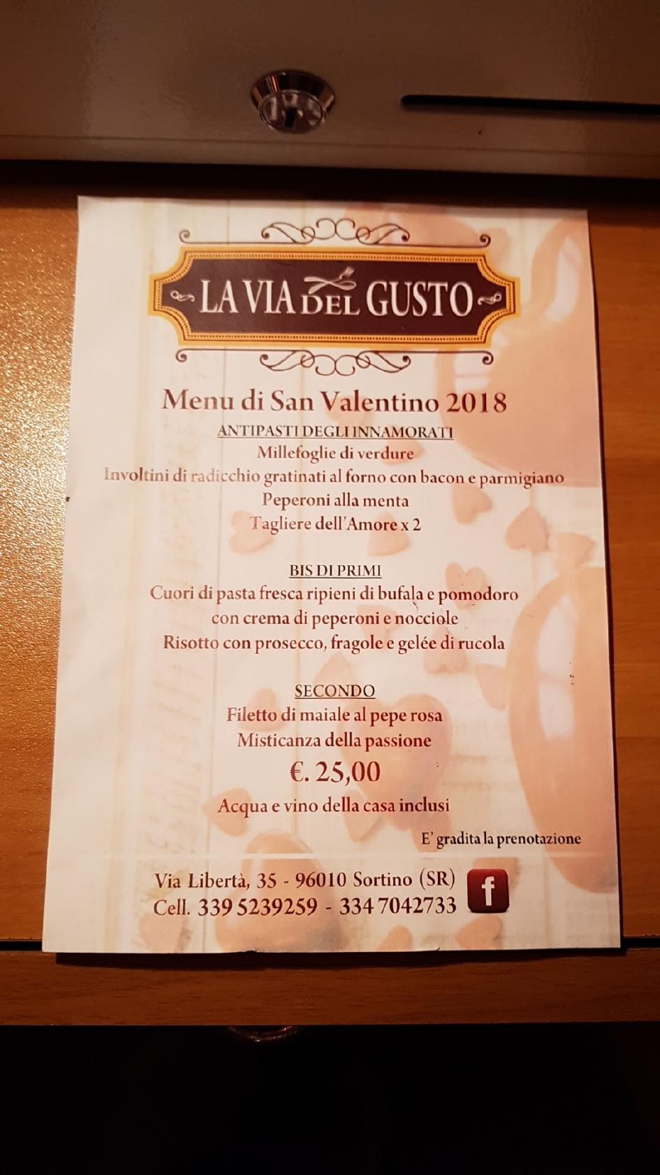 Menu at La Buona Forchetta Di Giardinelli Sebastiano restaurant, Sortino