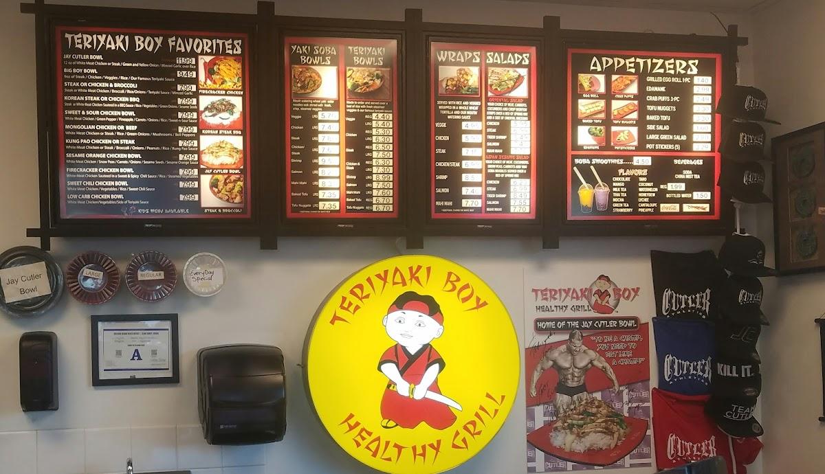 Menu at Teriyaki Boy fast food, Las Vegas, S Eastern Ave Suite 1-B