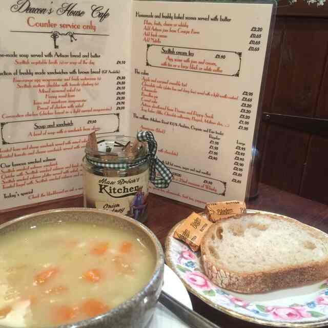 Menu at Deacon's House Cafe, Edinburgh