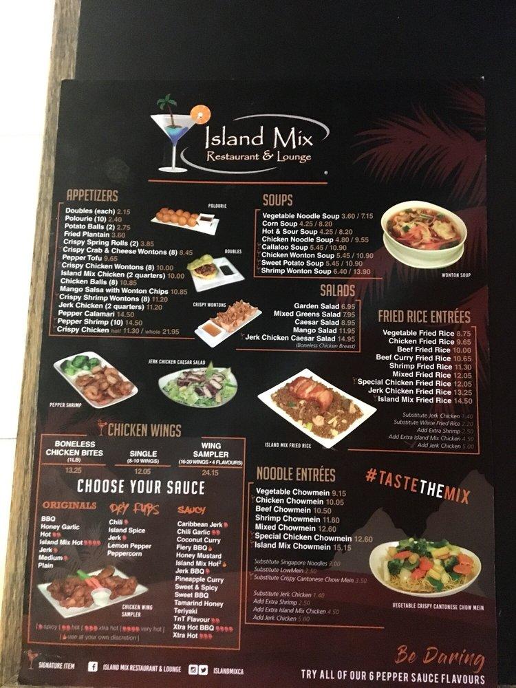 Menu at Island Mix Restaurant & Lounge, Vaughan, Rutherford Rd