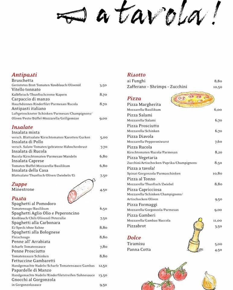 Speisekarte von a tavola! restaurant, Frankfurt am Main