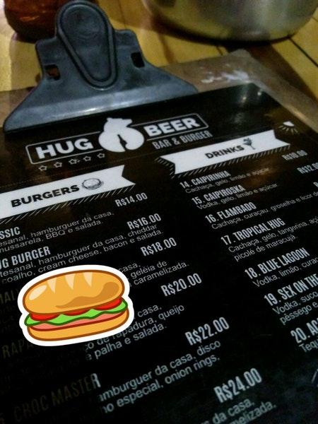 Menu at Hug Beer Burger restaurant, Fortaleza, Av. Mozart Pinheiro de ...