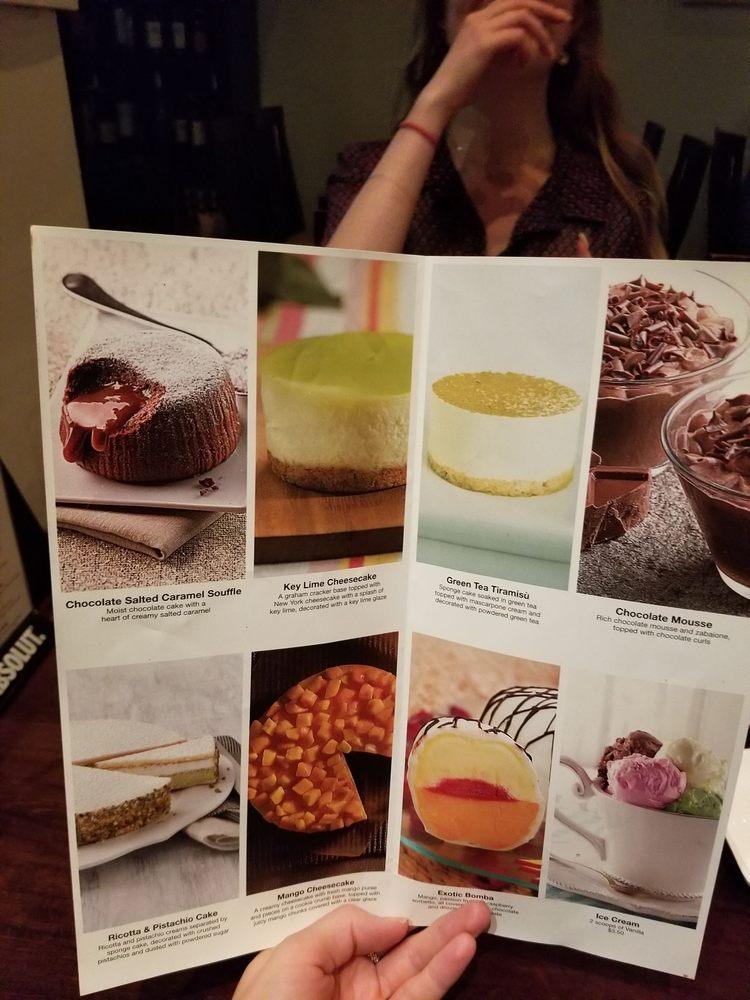 Menu at Le Shio restaurant, Wilmington