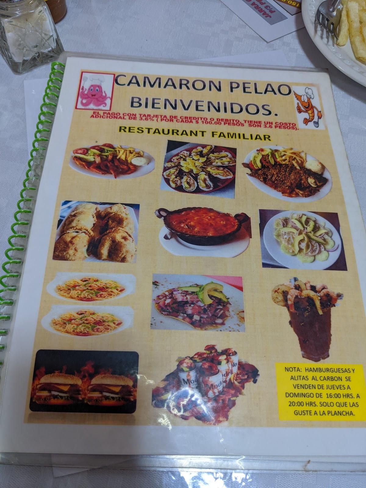 Carta de Restaurante "El Camarón Pelao", Naucalpan de Juárez, Av ...