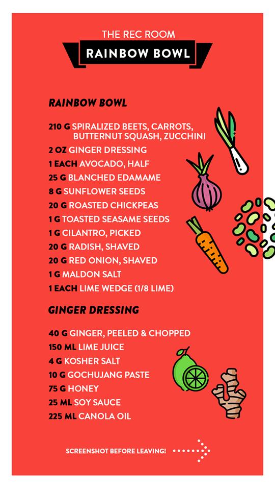 Menu at The Rec Room Square One pub & bar, Mississauga