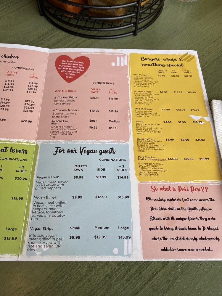 Menu at Frangos Peri Peri Hicksville restaurant, Hicksville
