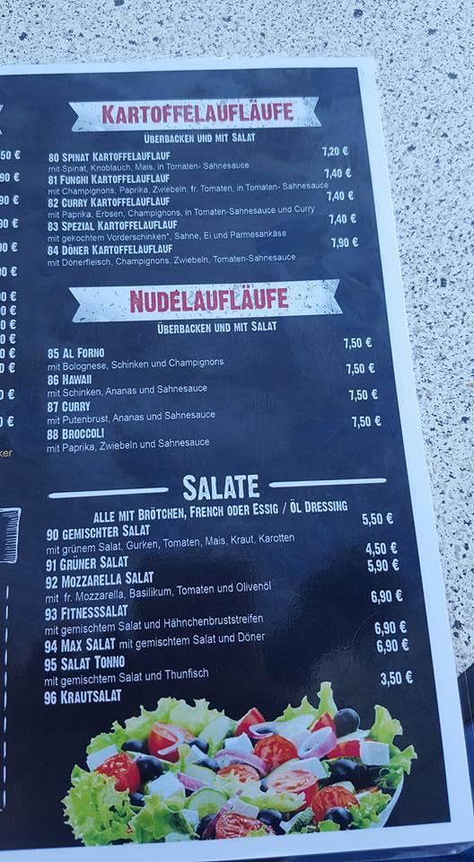 Carta de Pizza Max's Wesseling, Wesseling