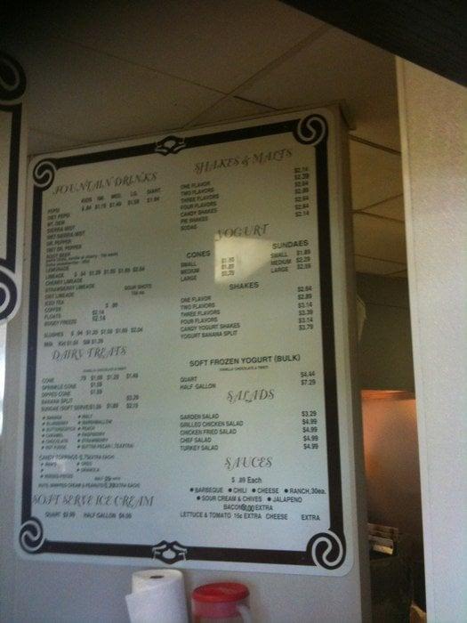 Menu at Bogey's pub & bar, Salina