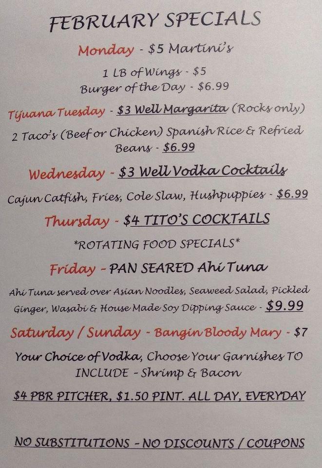 Menu at Patches Pub, Panama City
