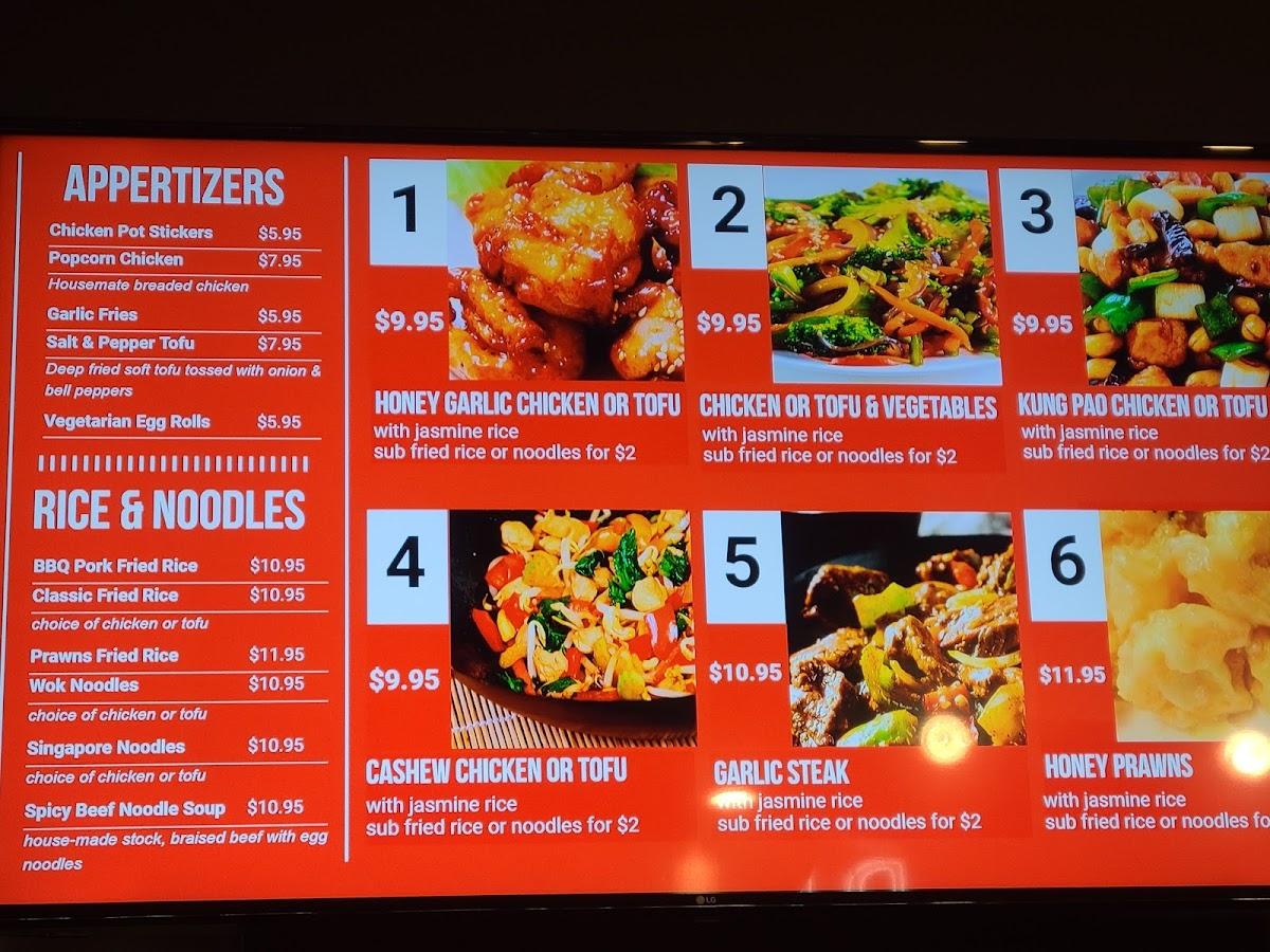 Menu at Rice & Noodles Chinese Kitchen restaurant, Bellevue