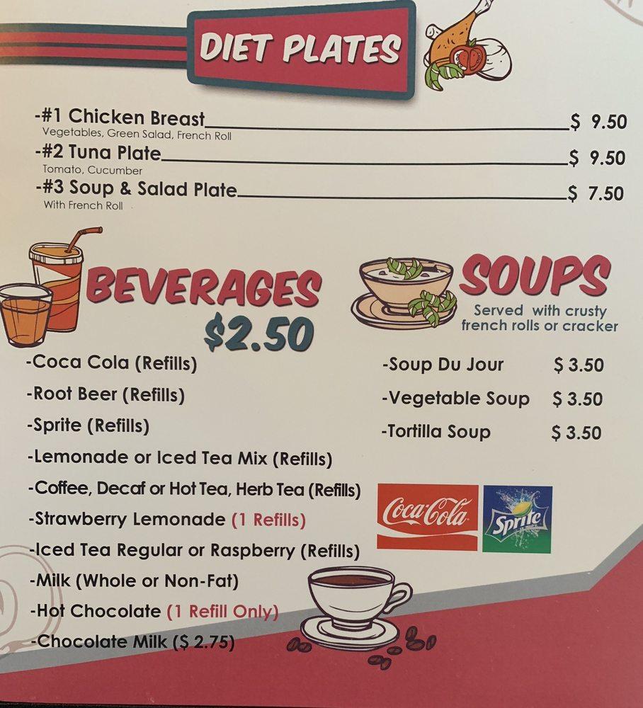 Menu at Tio's Cafe, Simi Valley