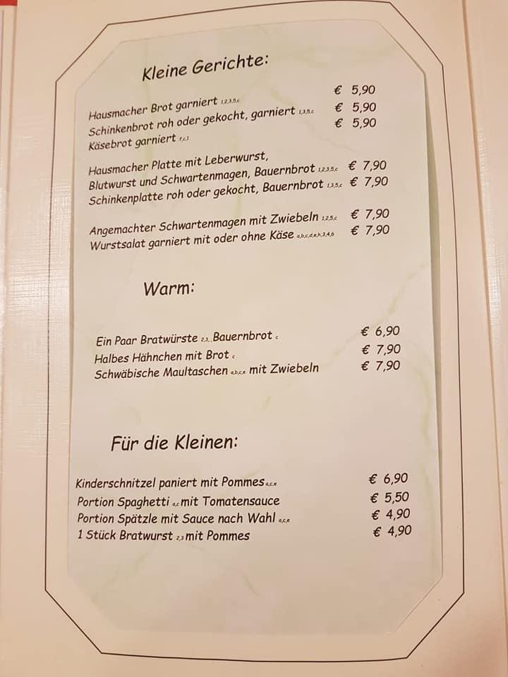 Speisekarte von Gasthaus zur Rose Aschbach restaurant, Wald-Michelbach