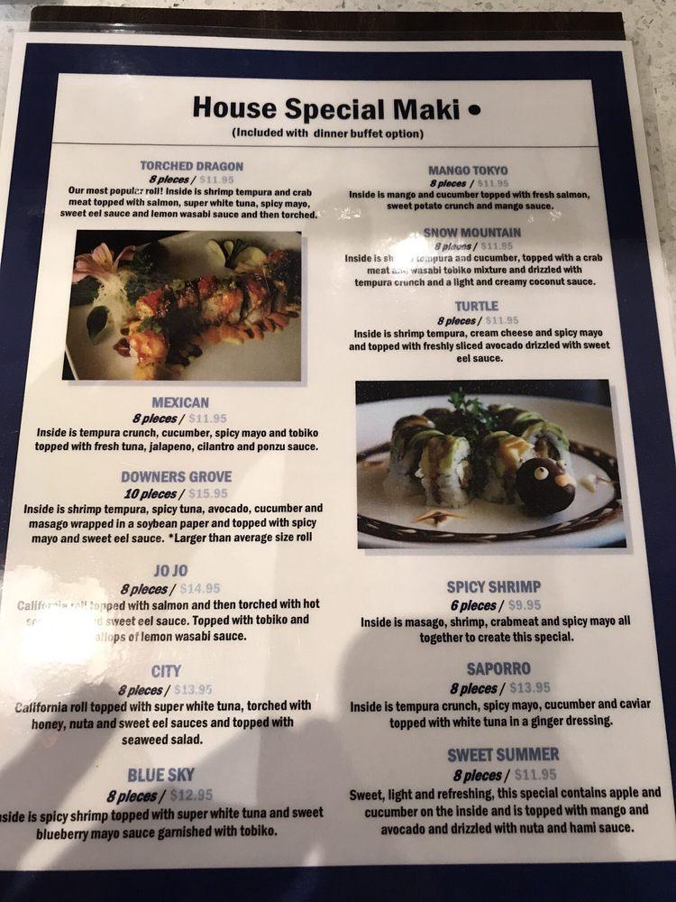 Menu at Sushi Naper restaurant, Naperville, Illinois Rte 59 #158